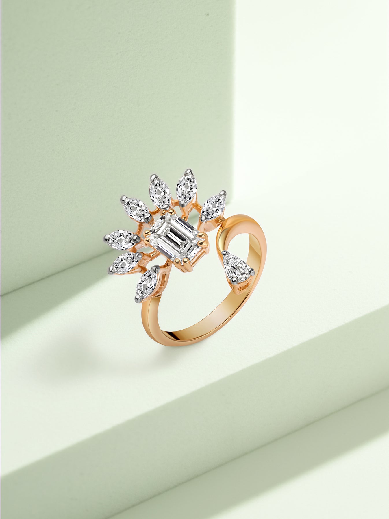 925 Sterling Silver Swarovski Multi Shape Cocktail Ring – Artsifee